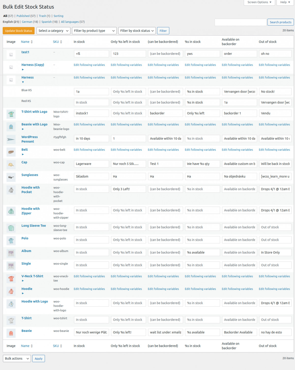 Bulk Edit Status For Variable Products In Woo Custom Stock Status Pro Softound Solutions